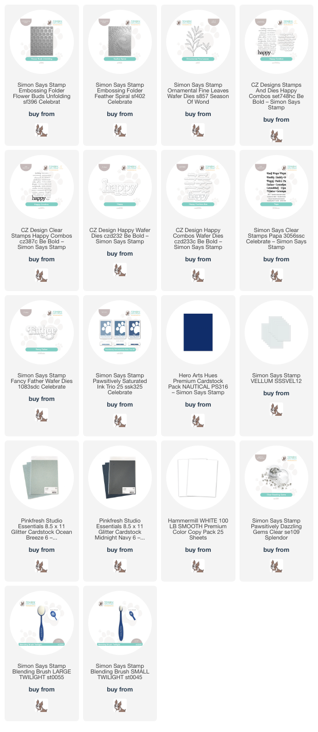 Gorgeous Denim Blue with New Embossing Folders from Simon Says Stamp!